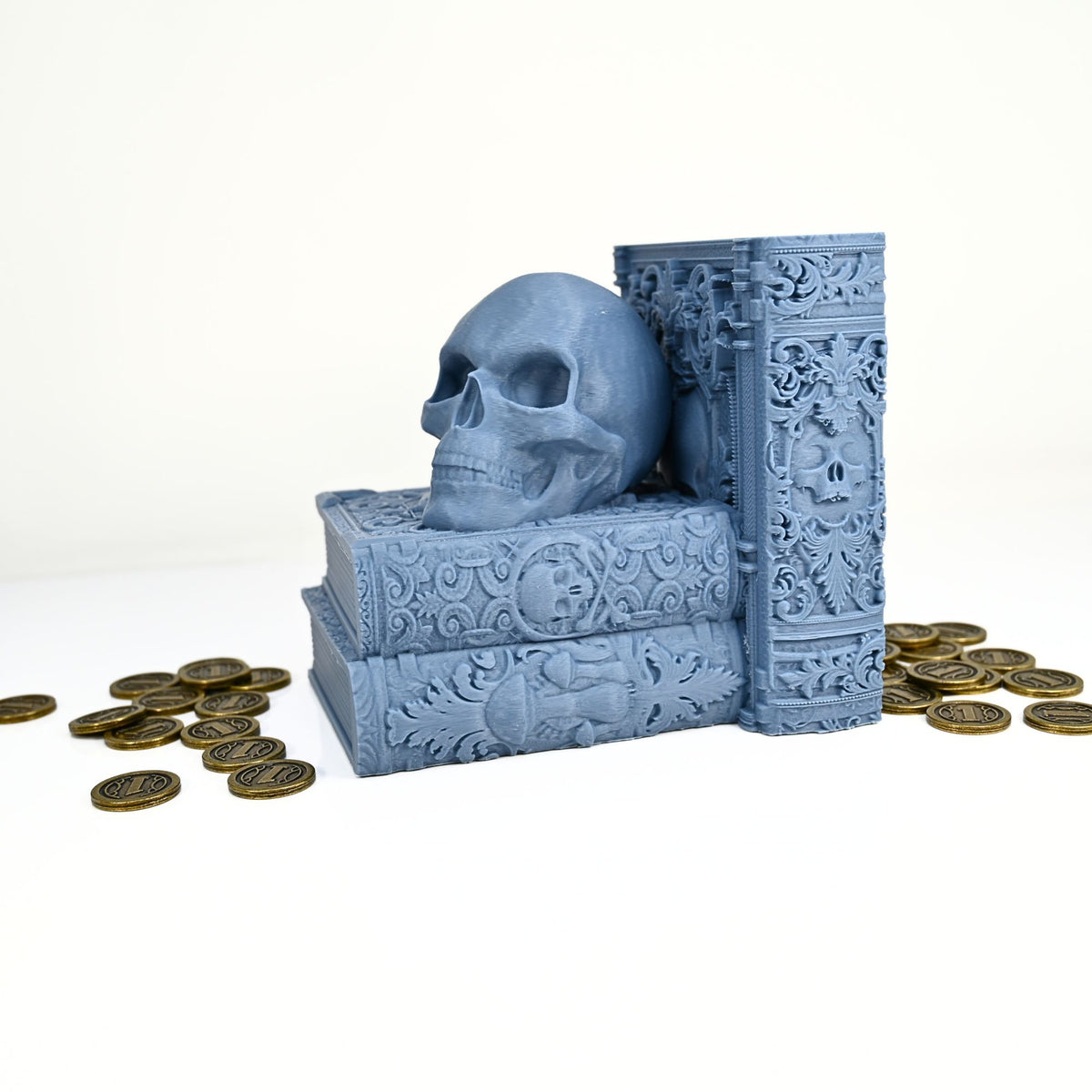 Book and Skull Coin Bank for Bookish Geek Gifts or Piggy Bank for Room ...