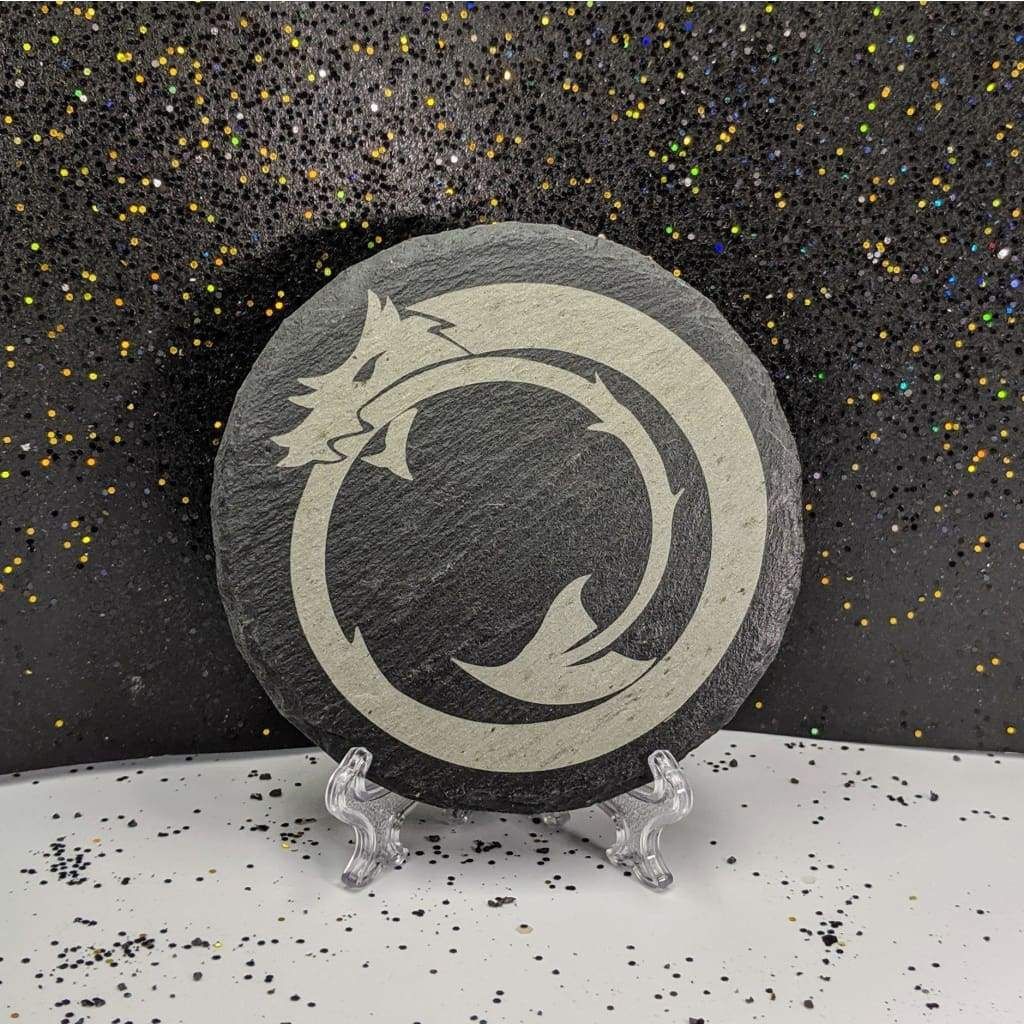 Cool Dragon Slate Coaster for Lover of Dragons Fantasy dnd Player Gift ...